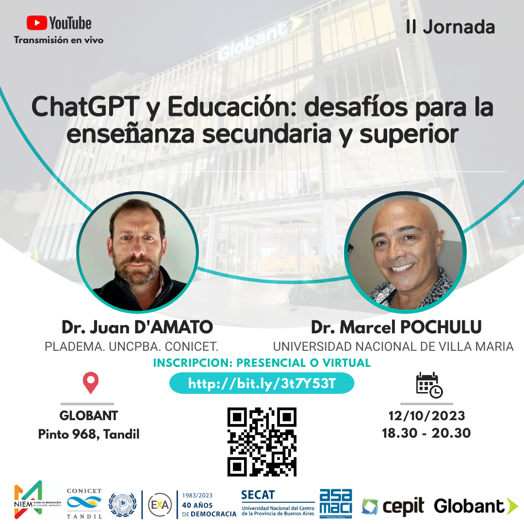 Segunda Jornada ChatGPT y educación: desafíos para la enseñanza secundaria y superior – Facultad ...