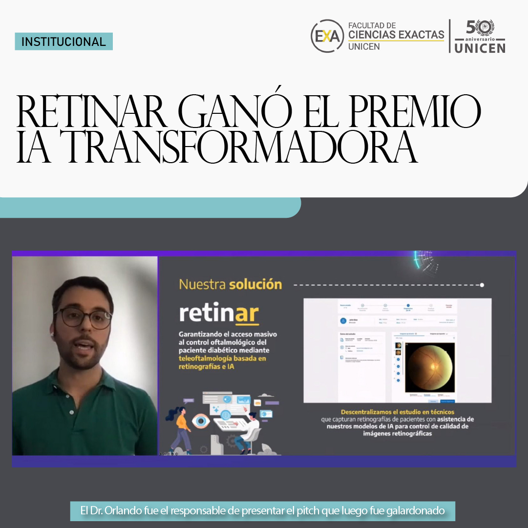 RETINAR ganó el Premio IA Transformadora – Facultad de Ciencias Exactas