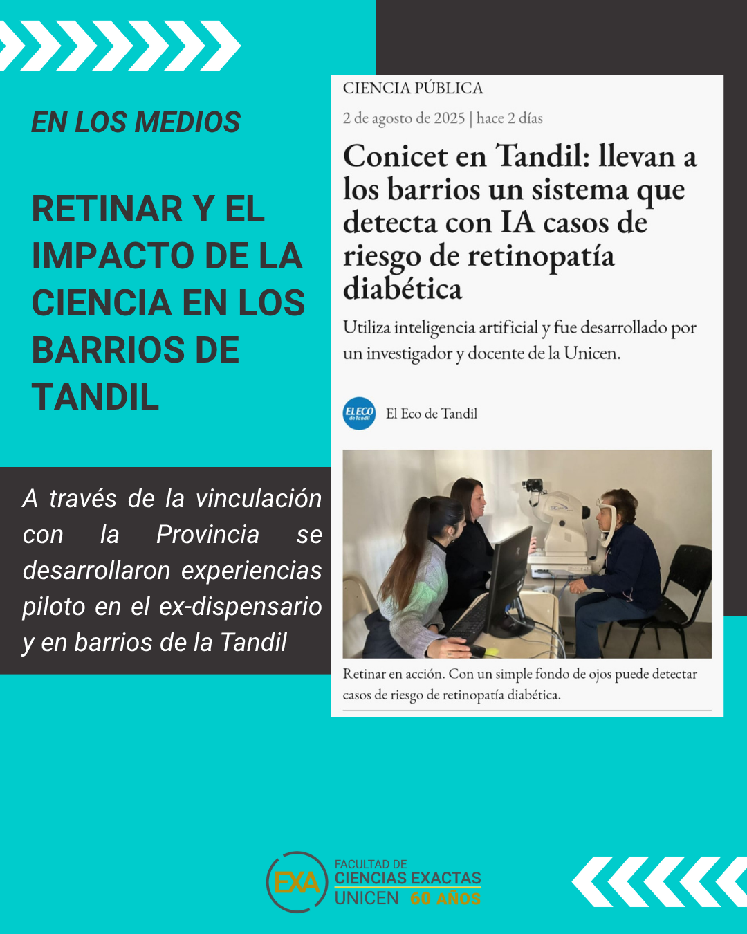 En los medios: El impacto social de de RETINAR – Facultad de Ciencias ...